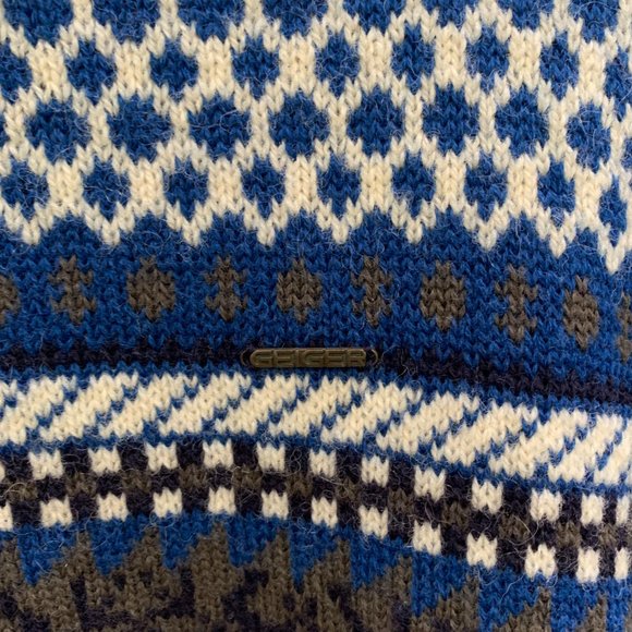 geiger | Sweaters | Vintage Mens Geiger Austria Tyrol Blue Wool Sweater ...